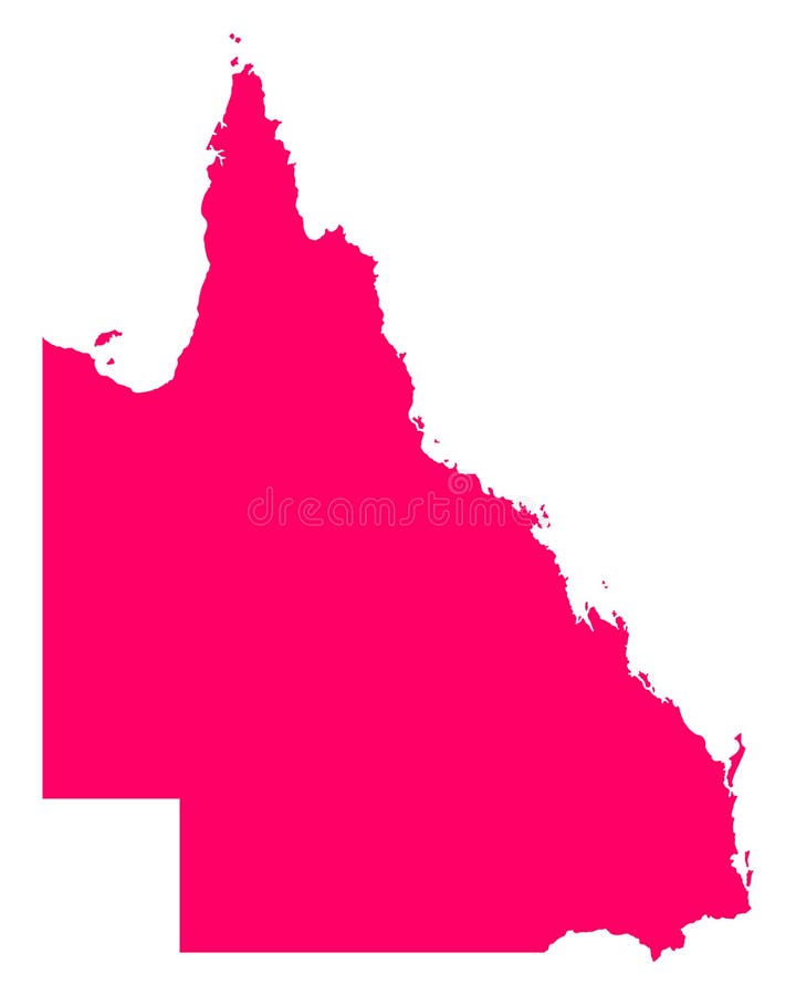 Map of Queensland stock vector. Illustration of australia - 92749524