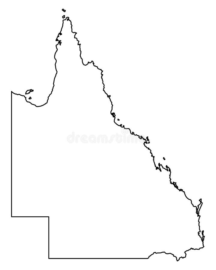 Map of Queensland stock vector. Illustration of state - 95339714