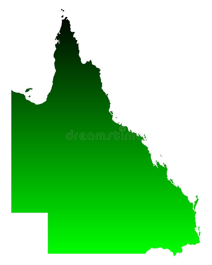 Map of Queensland stock vector. Illustration of state - 94742704