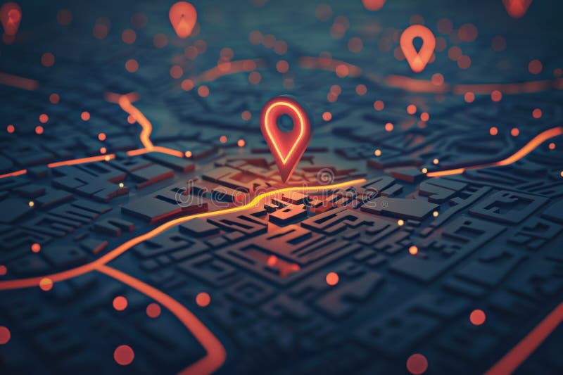 Map Red Pin Ideal Location Travel Concepts Stock Photos - Free ...