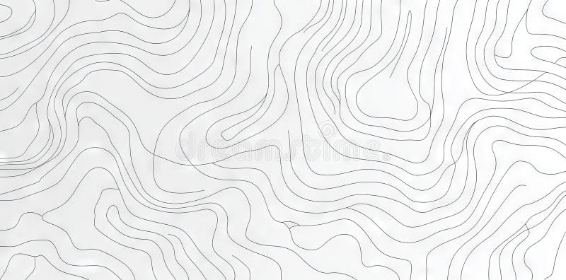 Map Relief Outline Contour. Topographic Map Patterns. Abstract Curved ...
