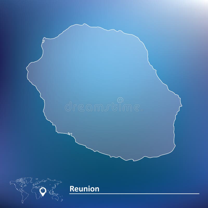 Map of Reunion stock vector. Illustration of official - 125152973