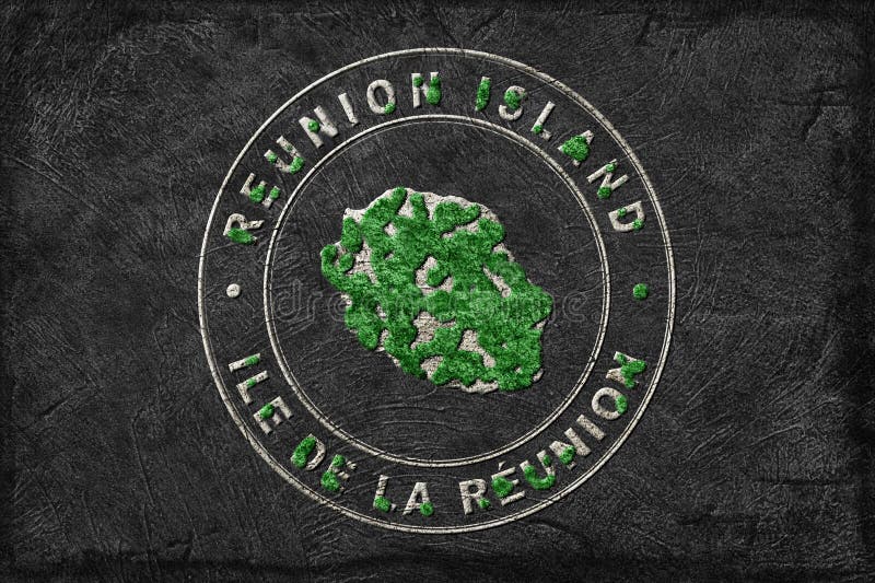 Map of Reunion Reforestation Green Agenda Stock Illustration ...