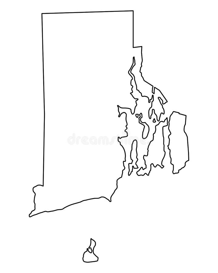 Connecticut outline map stock illustration. Illustration of states ...