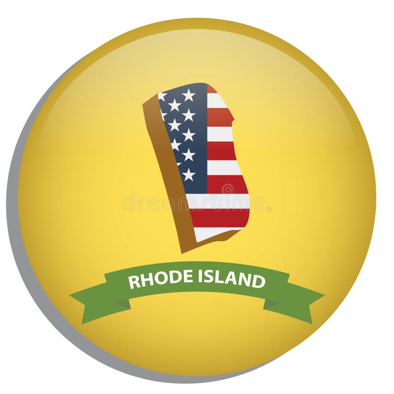 Map of Rhode Island State. Vector Illustration Decorative Design Stock ...