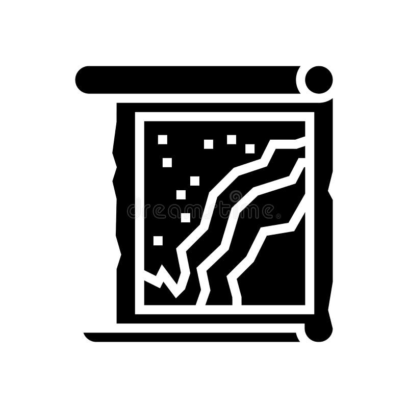 Map Roll Glyph Icon Vector Illustration Stock Illustration ...