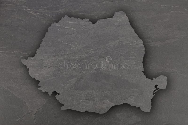 Map of Romania with shadow stock vector. Illustration of nation - 87592434