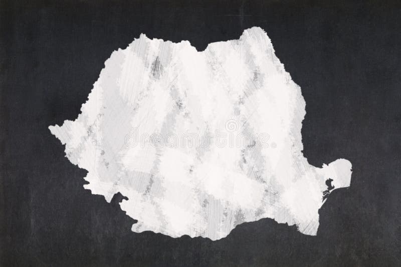 Map of Romania Drawn on a Blackboard Stock Photo - Image of drawing ...