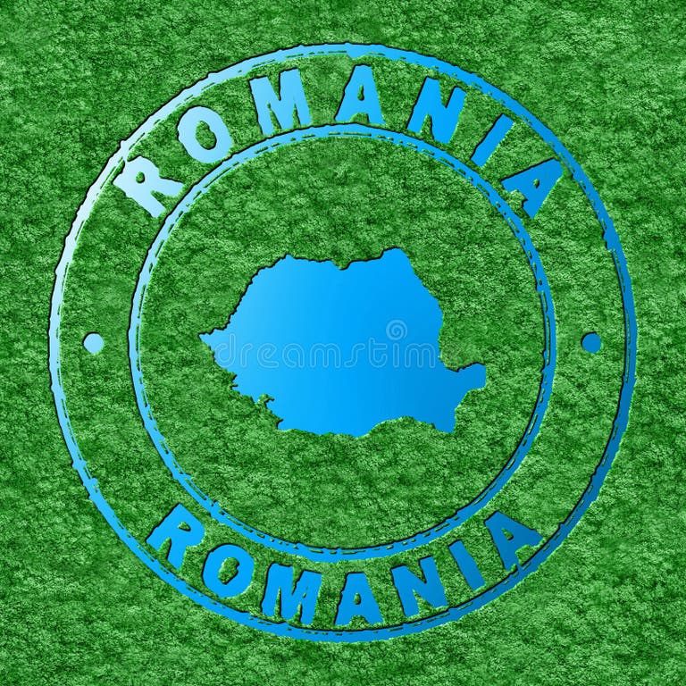 Map of Romania, Forest with Water Map Stock Illustration - Illustration ...