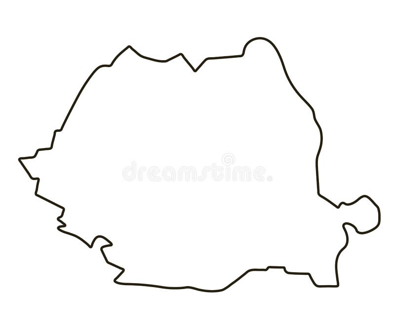 Map of Romania. Outline Map Vector Illustration Stock Vector ...