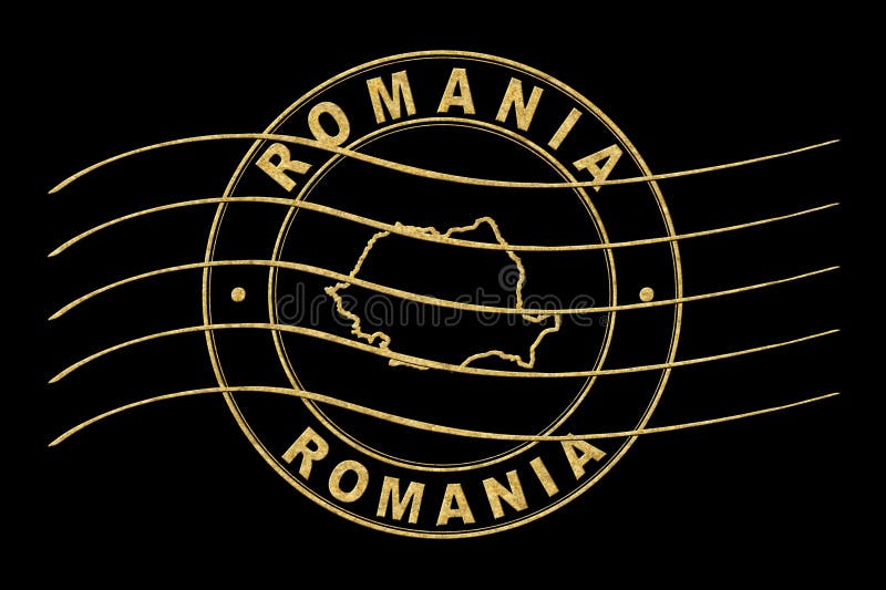 Map of Romania, Postal Passport Stamp, Travel Stamp Stock Illustration ...