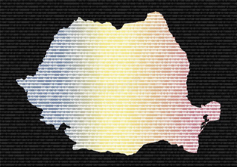 Digital Romania Map - Cdr Format Stock Vector - Illustration of digital ...
