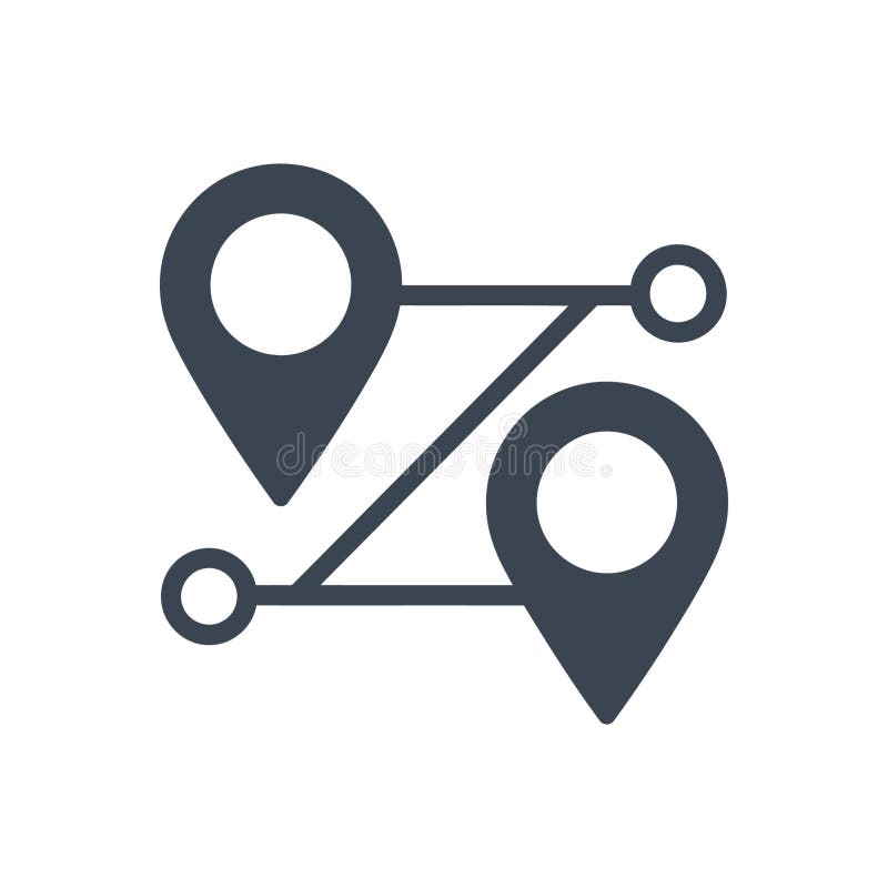 Map Route Icon stock vector. Illustration of location - 361528985