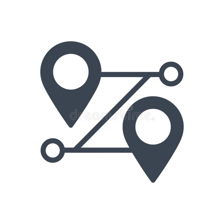 Map Route Icon stock vector. Illustration of location - 361528985