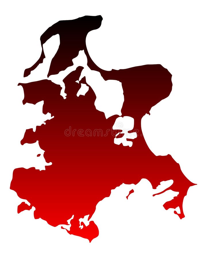 Map of Ruegen stock vector. Illustration of line, ruegen - 120102932