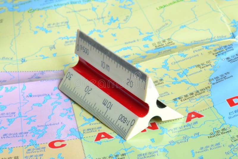 Map and ruler stock photo. Image of tool, office, canadian - 38551920