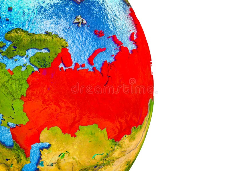 Russia on Earth from space stock illustration. Illustration of planet ...