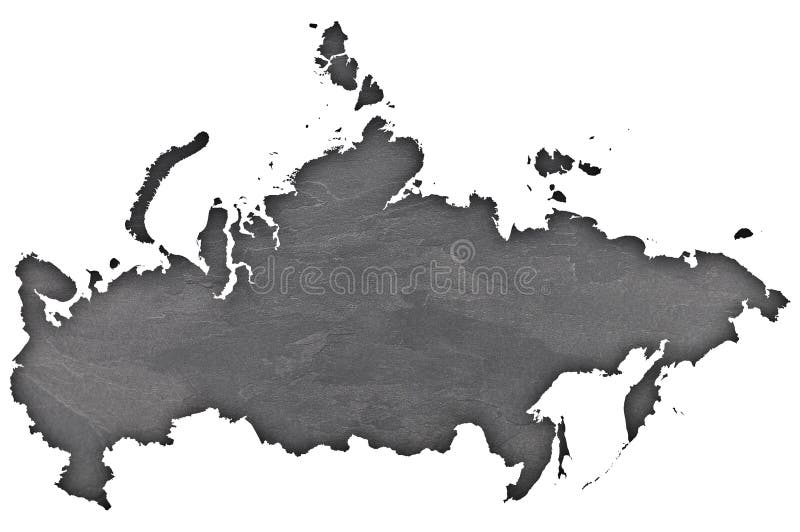 Map of Russia on Dark Slate Stock Illustration - Illustration of board ...
