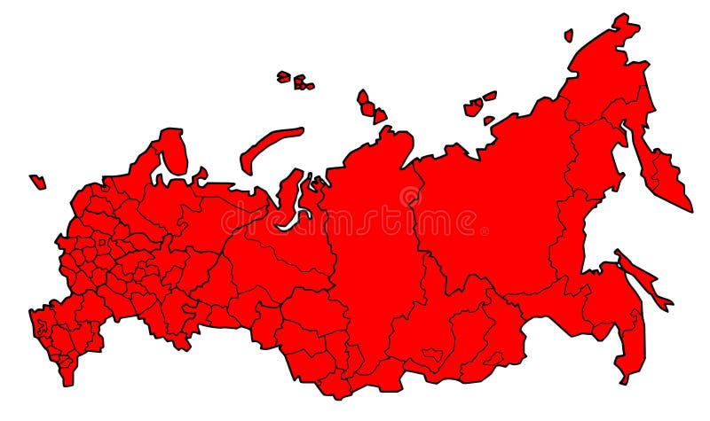 Russia Political Map stock vector. Illustration of federation - 60519238