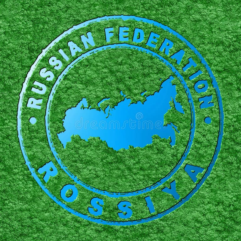 Map of Russia, Forest with Water Map Stock Illustration - Illustration ...