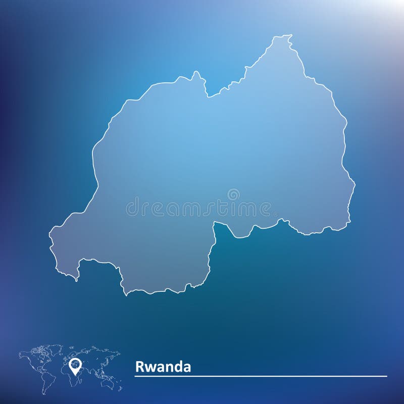 Map of Rwanda stock vector. Illustration of cartography - 125153023