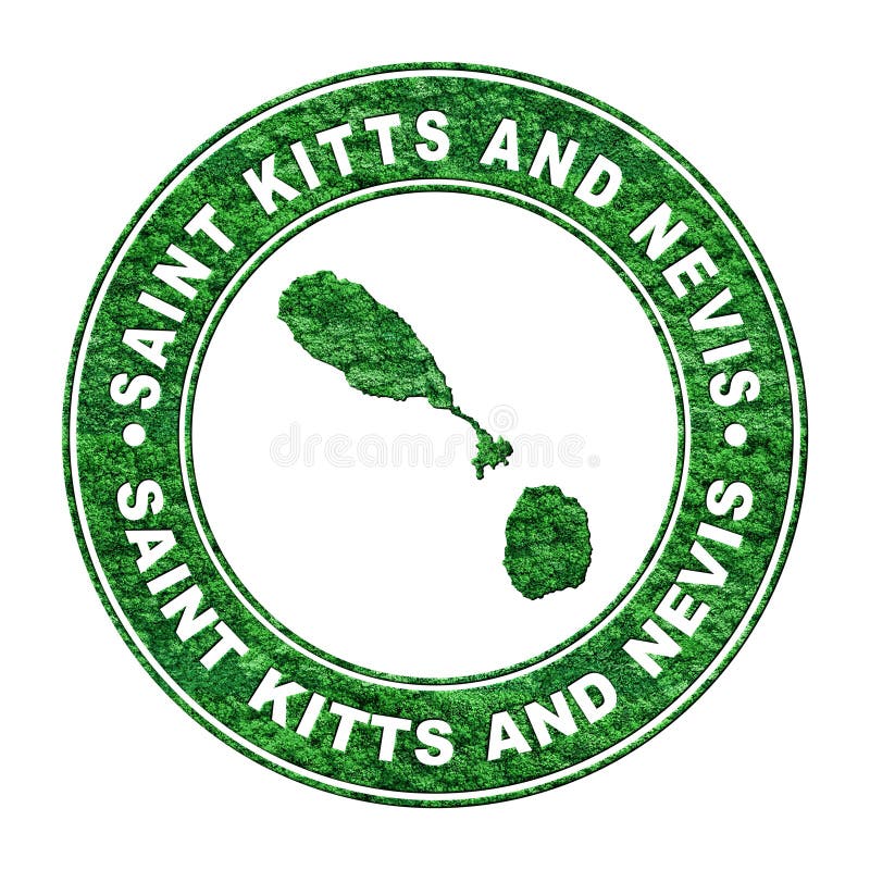 Map of Saint Kitts and Nevis, CO2 Emission Concept Stock Image - Image ...