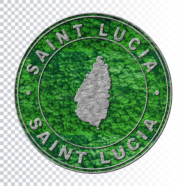 Map of Saint Lucia, Environment Concept, Co2 Emission Concept Stock ...