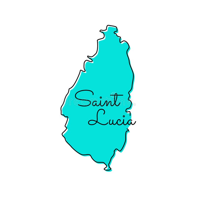 Map of Saint Lucia Vector Design Template. Stock Vector - Illustration ...