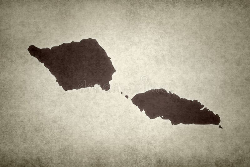 Map of Samoa on a paper stock illustration. Illustration of antique ...