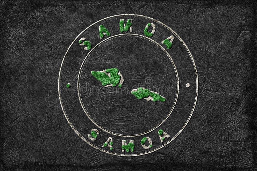 Map of Samoa Reforestation Green Agenda Stock Illustration ...