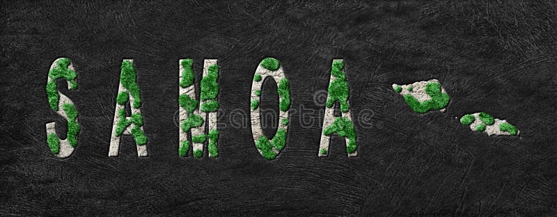 Map of Samoa Reforestation Green Agenda Stock Illustration ...