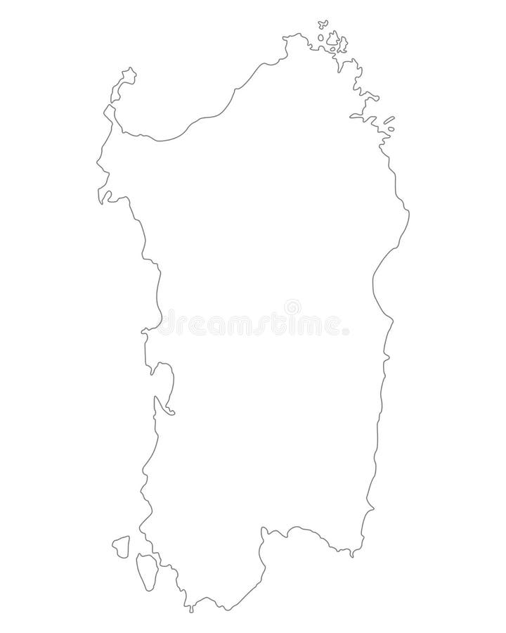 Map of Sardinia stock vector. Illustration of cartography - 93959070