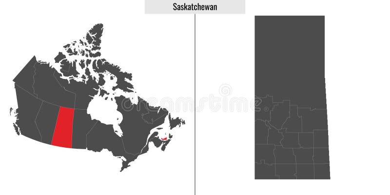 Saskatchewan County Map Stock Illustrations – 73 Saskatchewan County ...