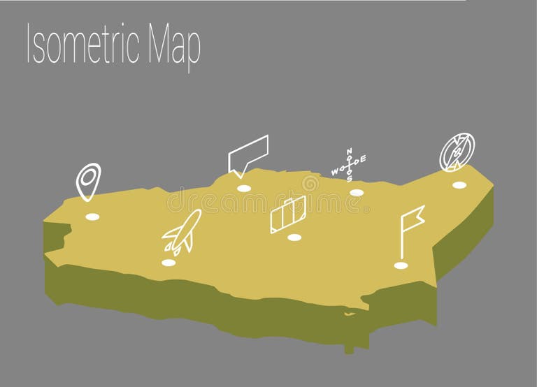 Map Saudi Arabia Isometric Concept. Stock Vector - Illustration of ...