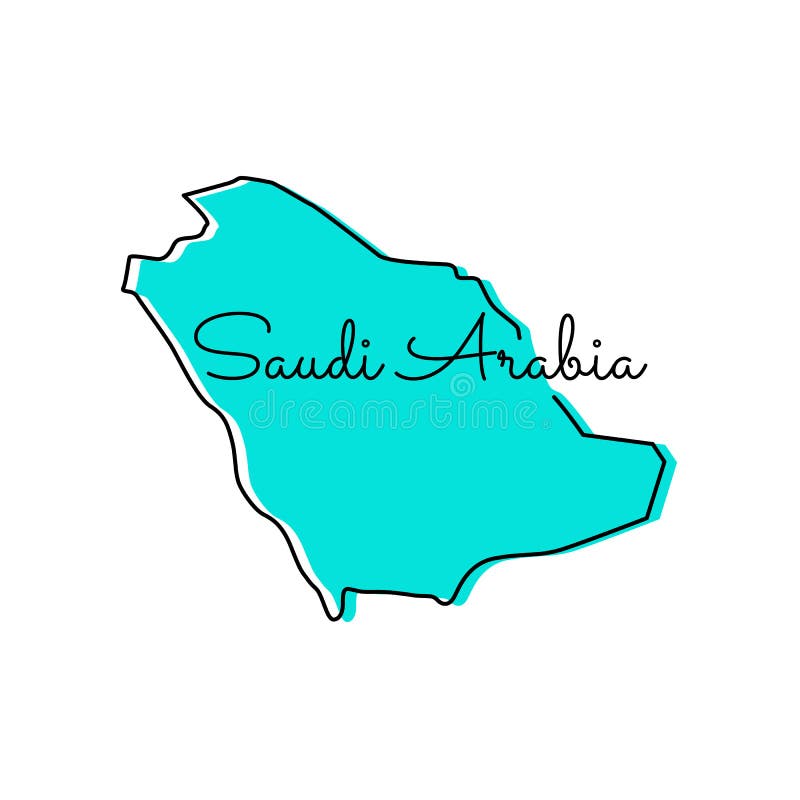 Map of Saudi Arabia Vector Design Template. Stock Vector - Illustration ...