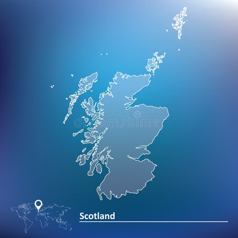 Map of Scotland stock vector. Illustration of province - 125159720
