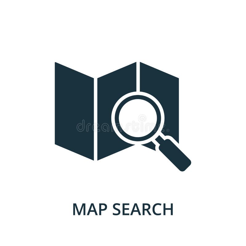 Map Search Icon. Simple Element from Navigation Collection Stock Vector ...