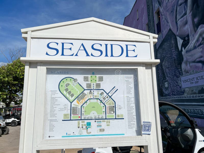 The Map of Seaside in the Square in Downtown Seaside, FL Editorial ...
