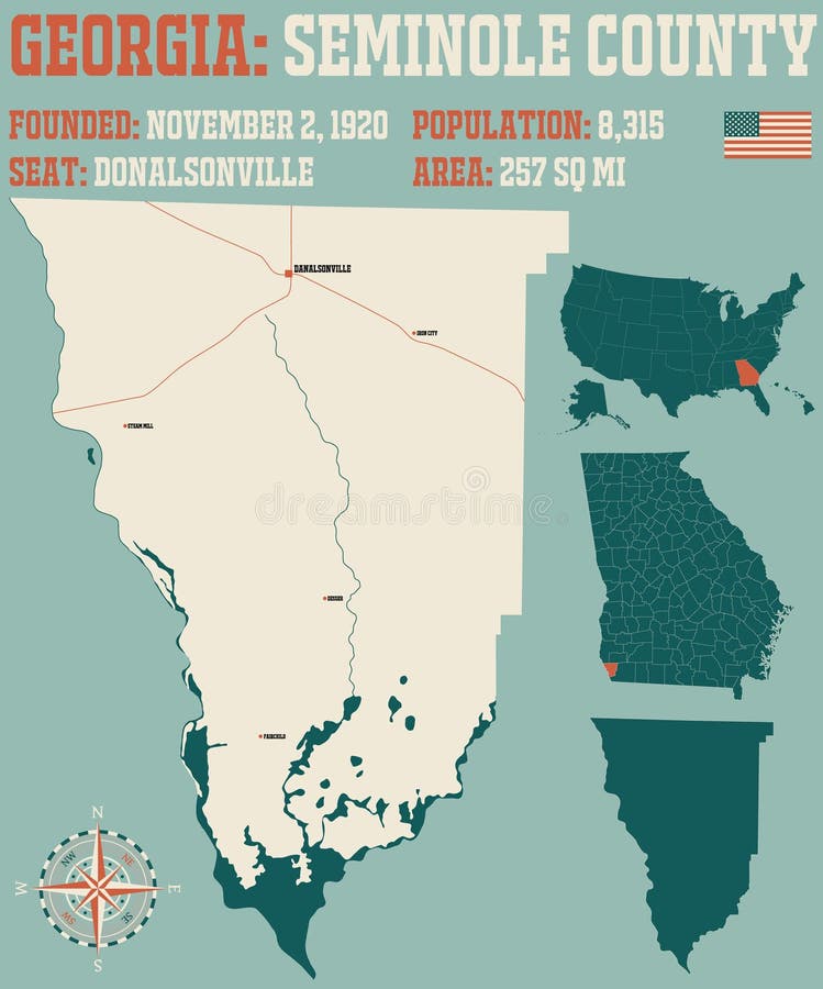 Seminole County, Georgia U.S. County, United States of America,USA, U.S ...