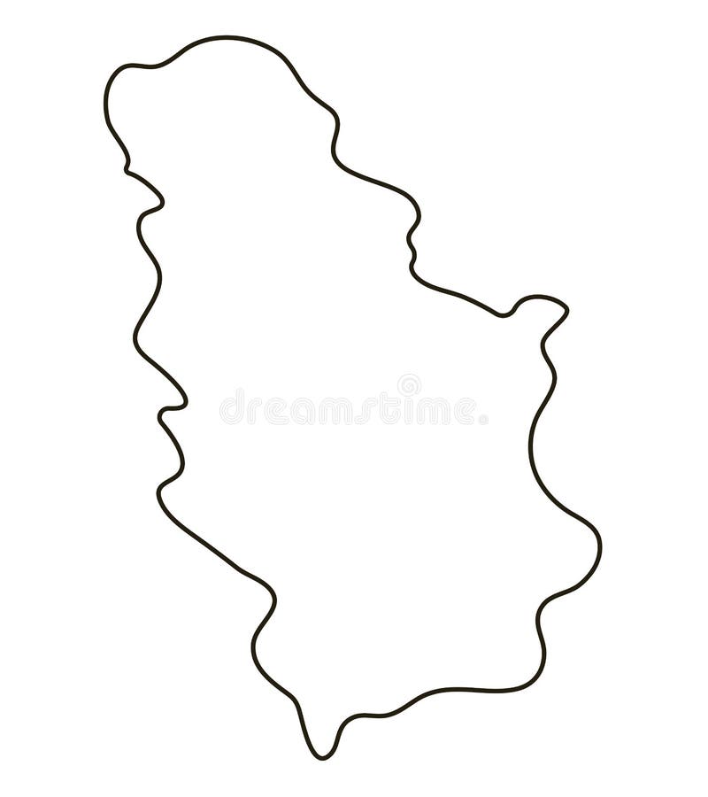 Map of Serbia. Simple Outline Map Vector Illustration Stock Vector ...