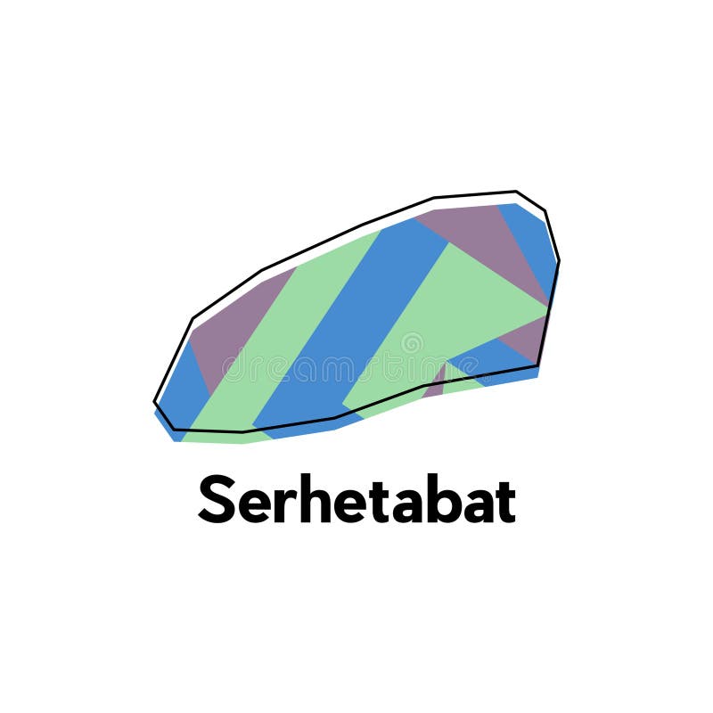 Map of Serhetabat Geometric Modern Vector Design Template, National ...