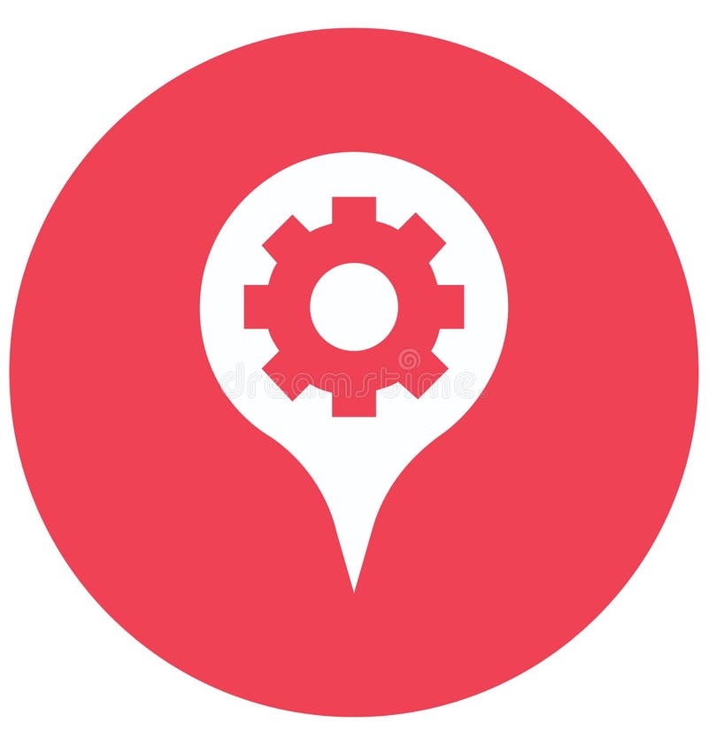 Map Setting Two Colors Glyph Vector Icon Isolated and Editable Stock ...