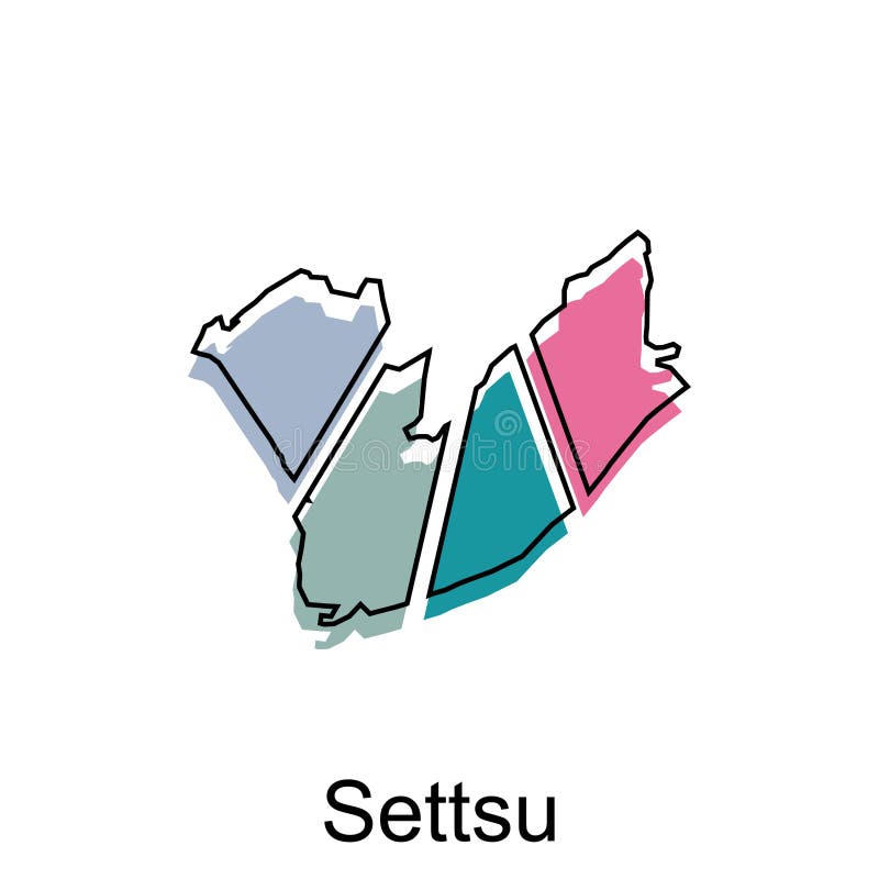Map Settsu Illustration Design, High Detail Template Element Stock Vector - Illustration of city ...