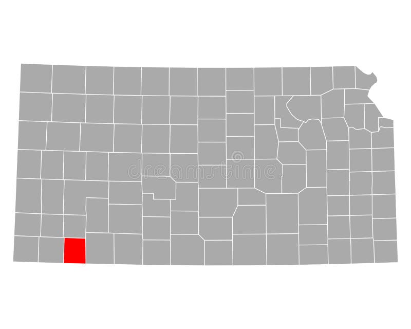 Map of Seward in Kansas stock vector. Illustration of isolated - 186188558