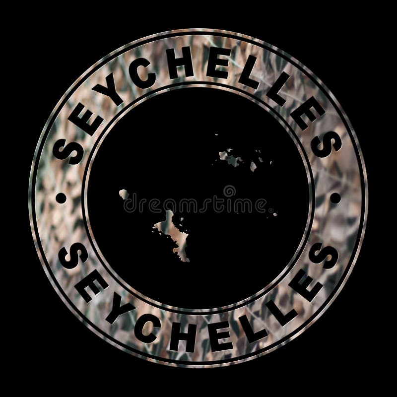 Map of Seychelles, Military Stamp Stock Illustration - Illustration of ...