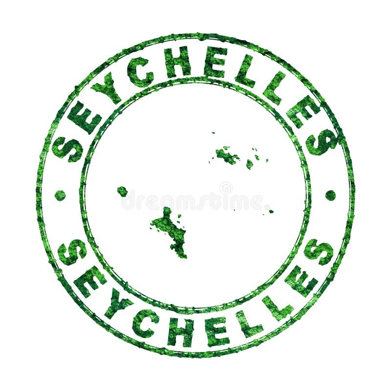 Map of Seychelles, Postal Stamp, Sustainable Development, CO2 Emission ...