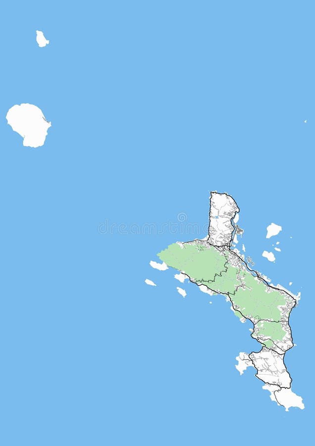 Map of the Seychelles. stock illustration. Illustration of sketch ...