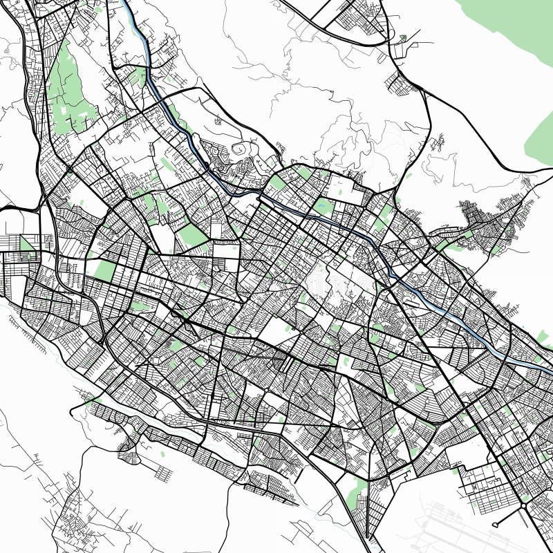Map of Shiraz. stock illustration. Illustration of plant - 307112385