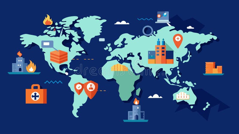 A Map Showcasing the Most Common Types of Cyber Threats Targeting ...
