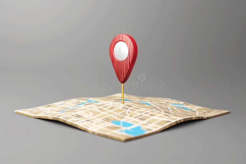 A Map Showing a Location Marked with a Red Pin, Suitable for Use in ...